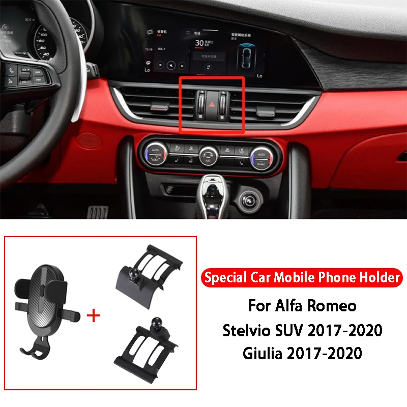 Car-Phone-Holder-For-Alfa-Romeo-Giulia-Stelvio-Air-Vent-GPS-Stand ...