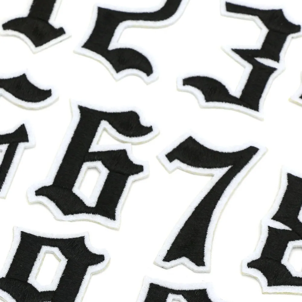 1Pc-black-Gothic-font-number-Patches-for-Clothes-diy-Hats-Bags-Iron-On ...