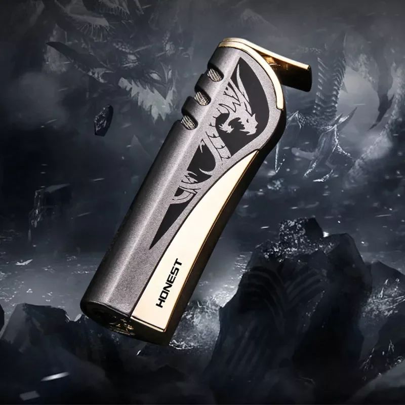 HONEST Dragon Figure Blue Flame Jet Torch mechero recargable ...