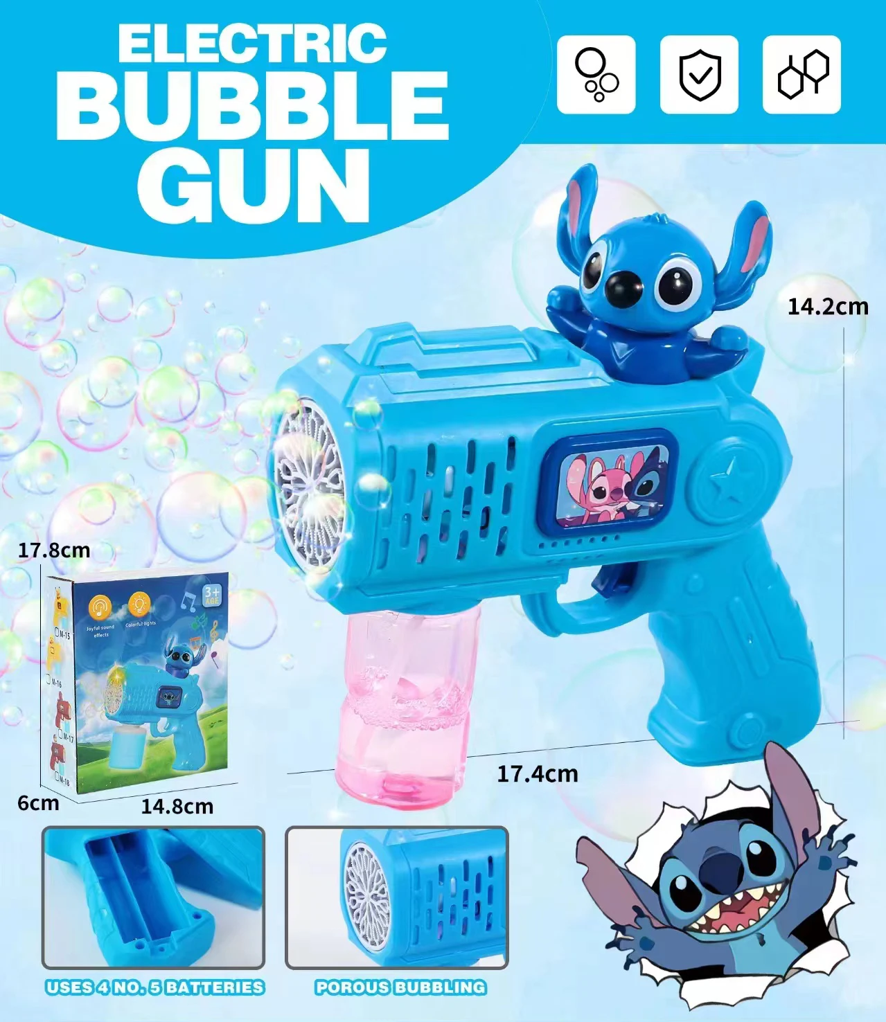 Hildren-Outer-Space-Bubble-Gun-Toy-Stitch-Fully-Automatic-Bubble-Machine-Bubbles-Gun-Outdoor ...
