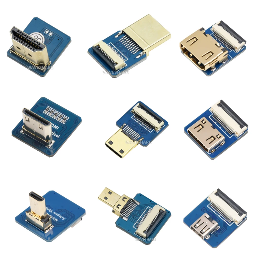 Waveshare-Multi-Type-Micro-Mini-HDMI-compatible-Adapter-for-DIY-HDMI ...