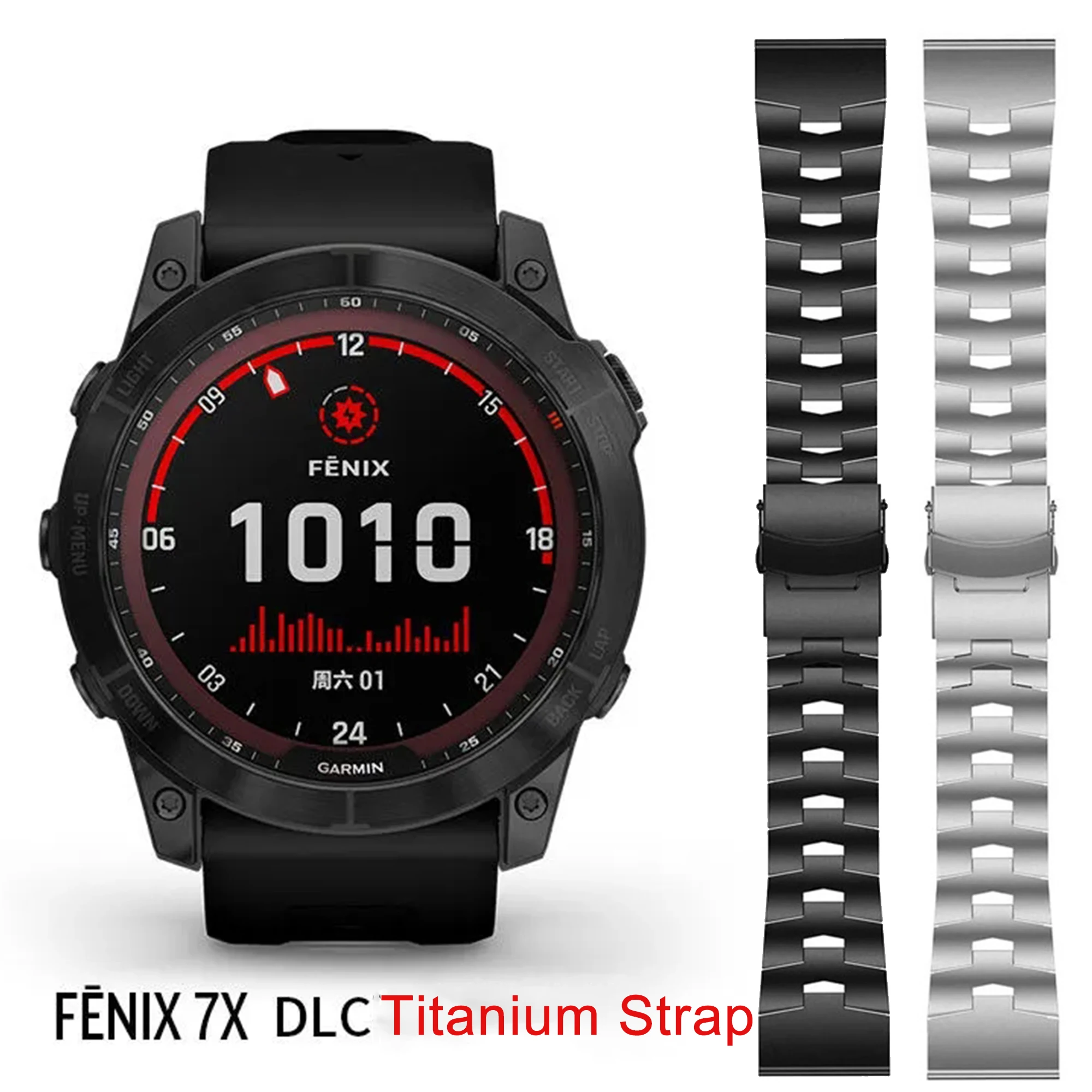 QuickFit-26mm-22mm-Titanium-Metal-Steel-Watch-Band-For-Garmin-Fenix-7X ...