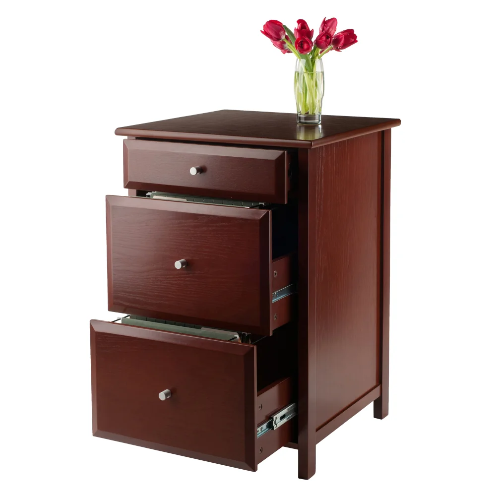 Wood Delta Home Office File Cabinet, Walnut Finish – Assorted Produce