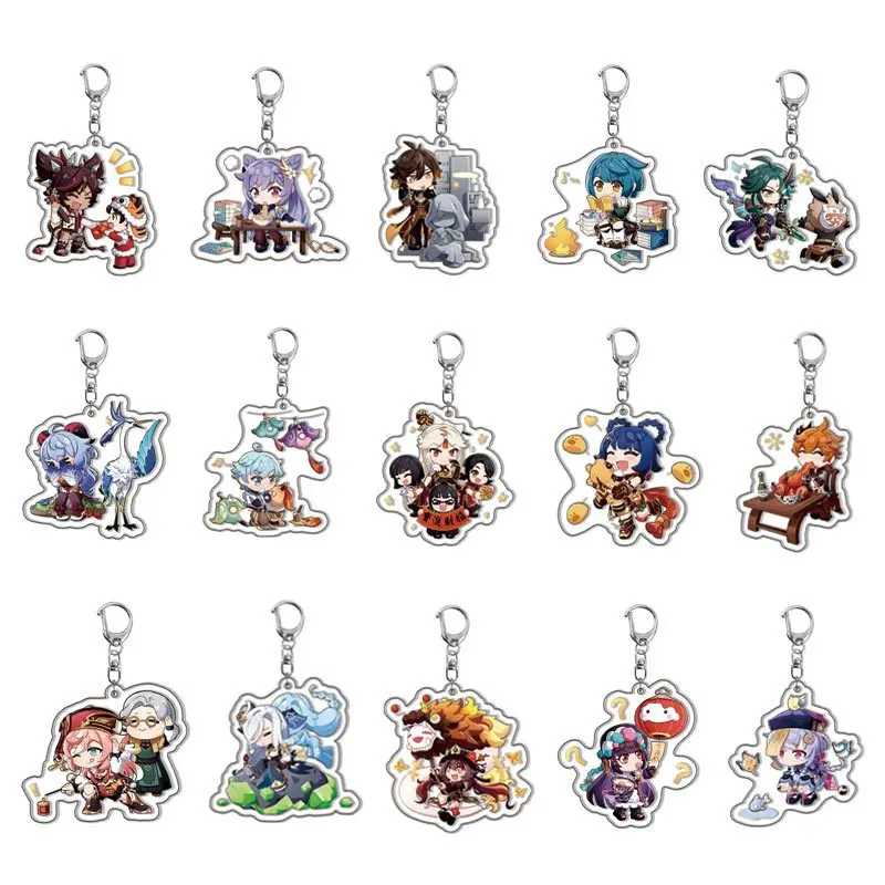Game-Genshin-Impact-Acrylic-Key-Chains-Cute-Xiao-Xiangling-Ganyu-Shenhe ...