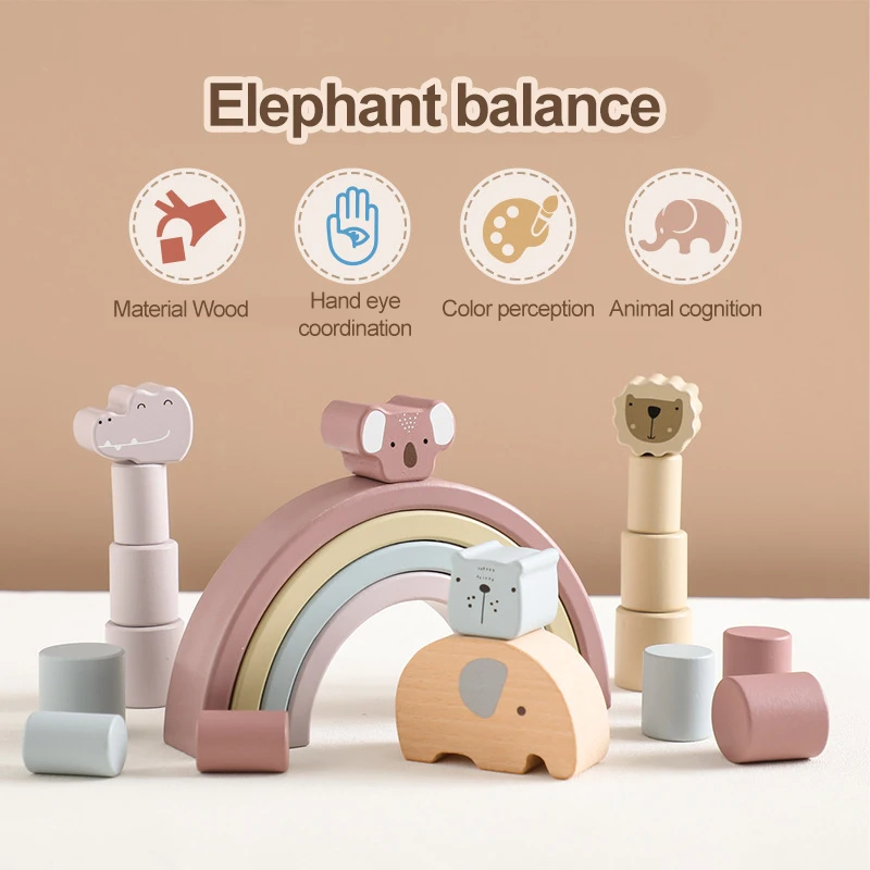 Montessori-Wooden-Toddler-Puzzles-Toy-Children-s-Wooden-Elephant ...