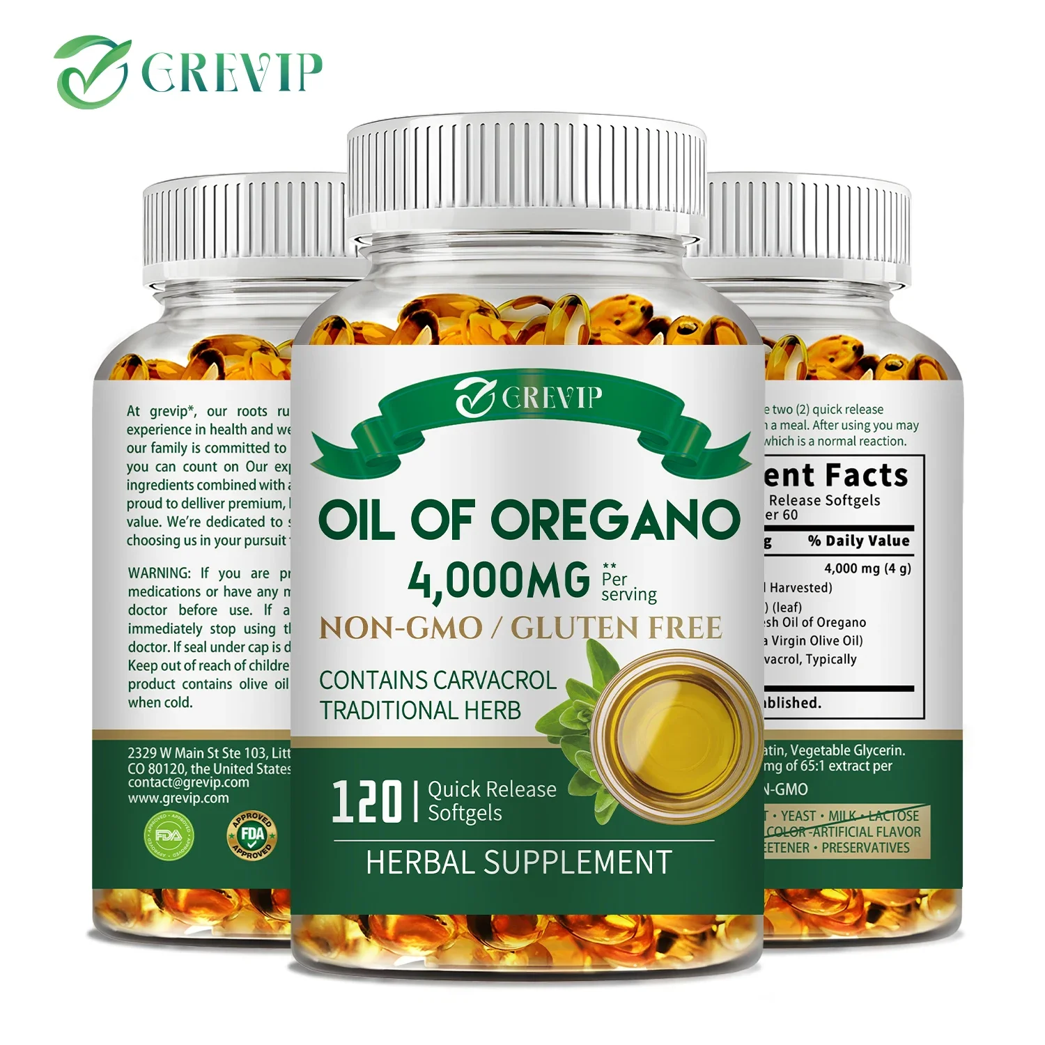 Oil of Oregano 4000mg - Relieves Bloating and Flatulence, Boosts ...