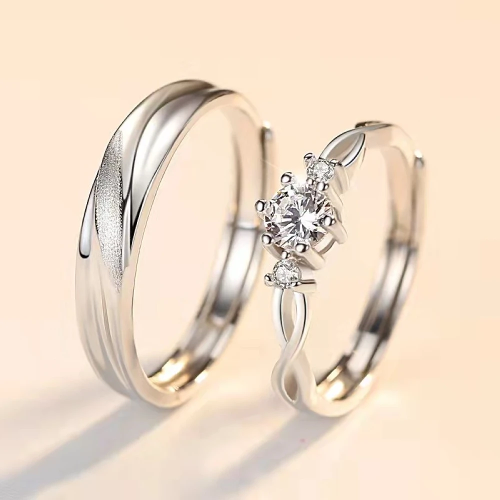Platinum Diamond Couple Rings