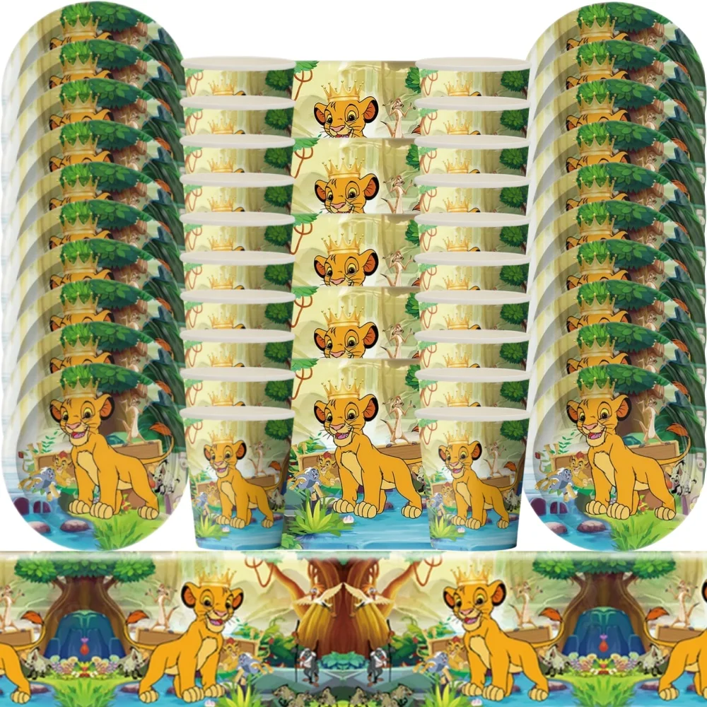 61Pcs-Lion-King-Party-Supplies-Set-Kids-Simba-Theme-Cup-Plate-Napkin ...