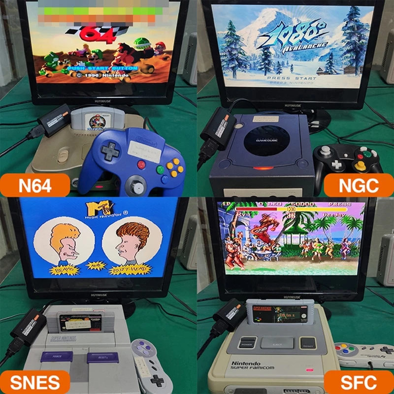 Adaptador-convertidor-para-NGC-SNES-N64-N64-GameCube-Plug-and-Play ...