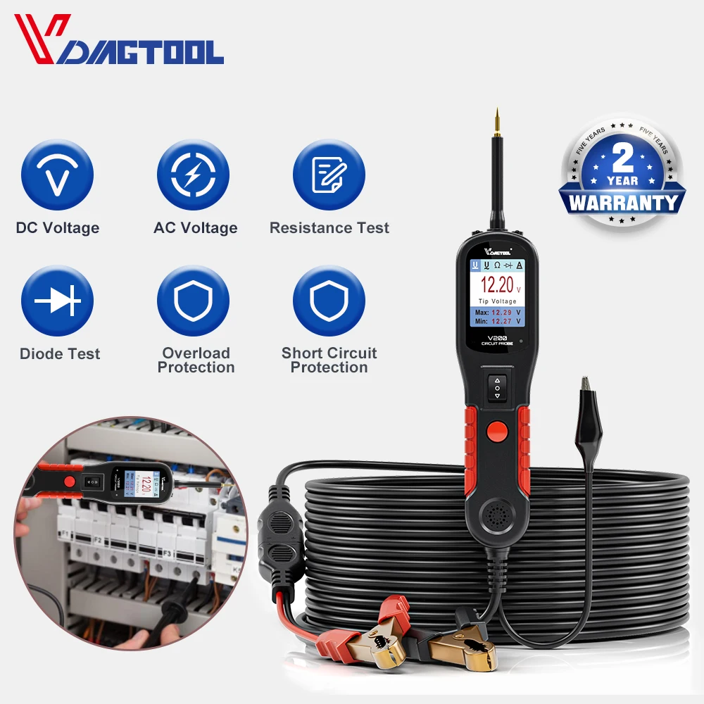 VDIAGTOOL V200 Automotive Tester Power Circuit Probe Kit-阿里巴巴