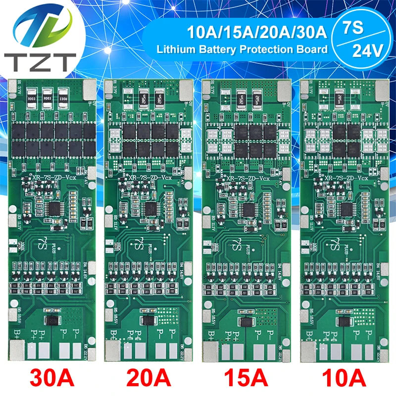 BMS-7S-24V-10A-15A-20A-30A-Li-ion-18650-Battery-Charge-Board-With ...