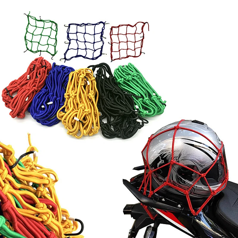 30/40cm Motorcycle 6 Hooks Elastic Bungee Net Motorcycle Storage Helmet ...