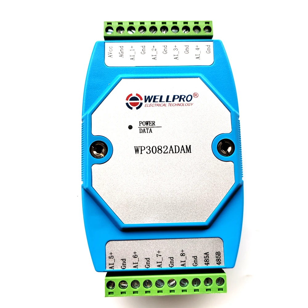 Wp3082Adam 8Ai 0-20Ma Vagy 4-20Ma Analóg Bemeneti Modul Din Rast Rs485 Modbus Rtu Kommunikáció ...