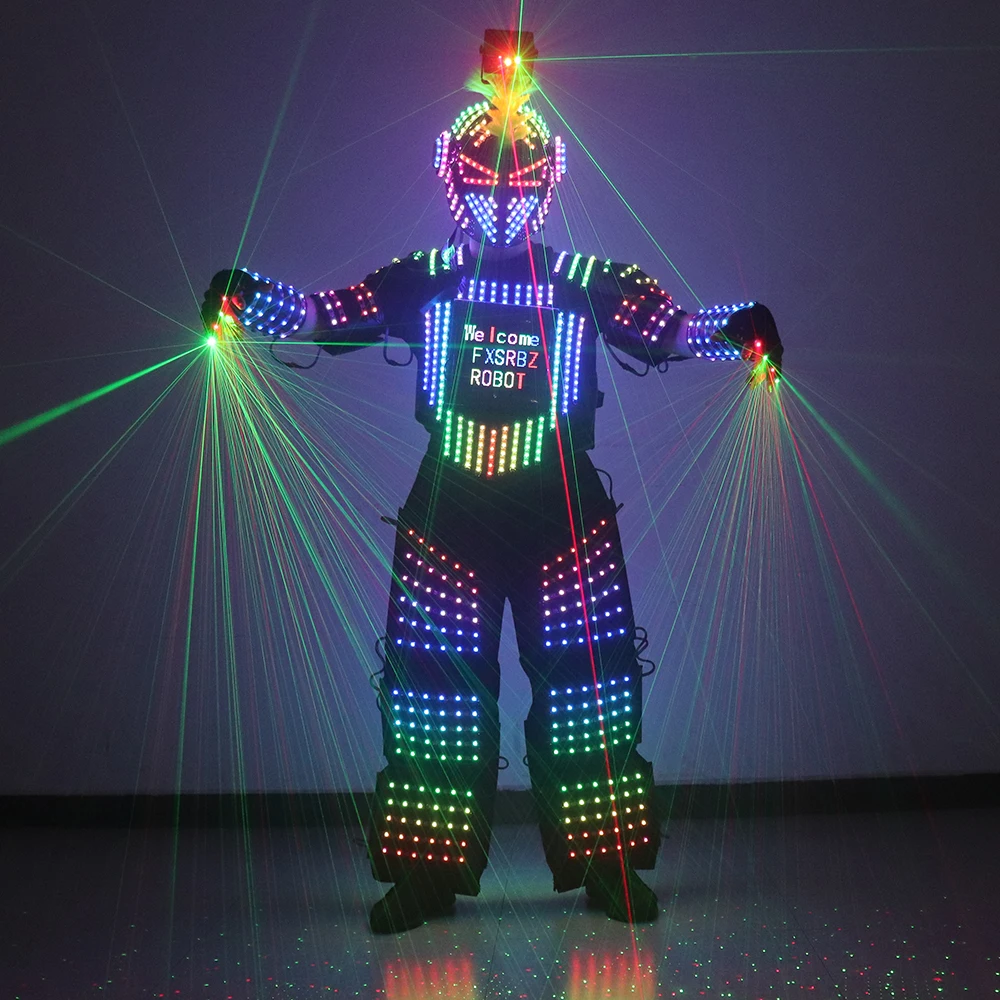 Traje-de-Robot-Pixel-LED-a-todo-Color-Traje-de-luces-LED-chaqueta ...