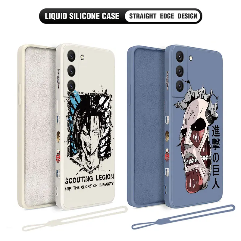 Anime-Attack-on-Titan-Phone-Case-Capa-para-Samsung-Galaxy-S23-S22-S21 ...