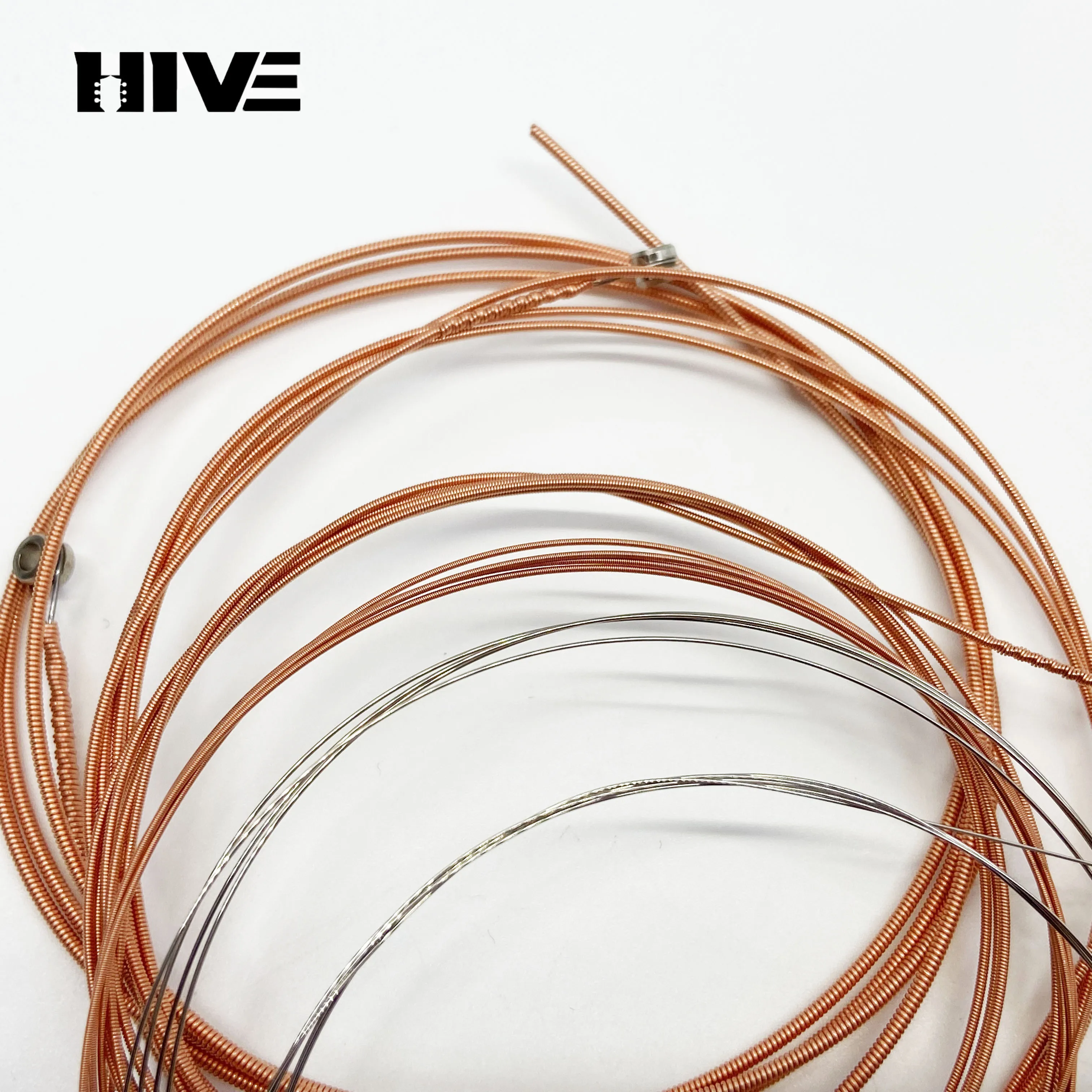 6Pcs/set Acoustic Guitar Strings Red Copper Steel Strings 6-string ...