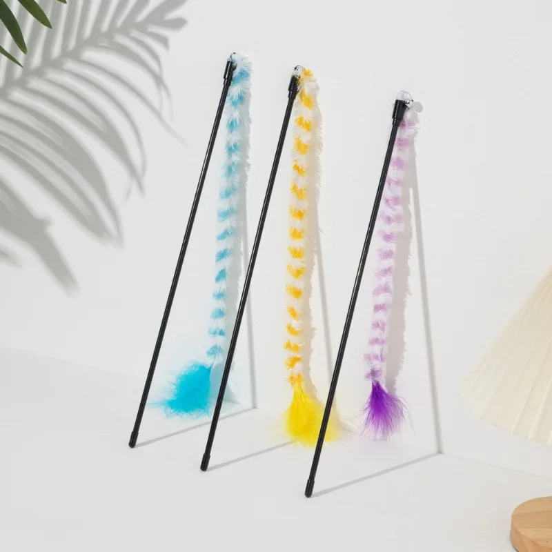 Pet-Supplies-New-Cat-Toys-Cat-Cuddling-Sticks-Feather-Plastic-Rods-New ...