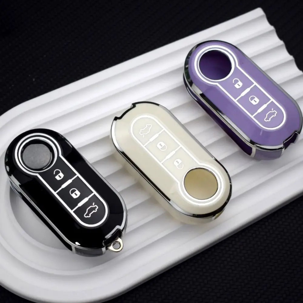 3 Buttons Car Key Case TPU Full Protection Flip Key Case Cover For Fiat ...