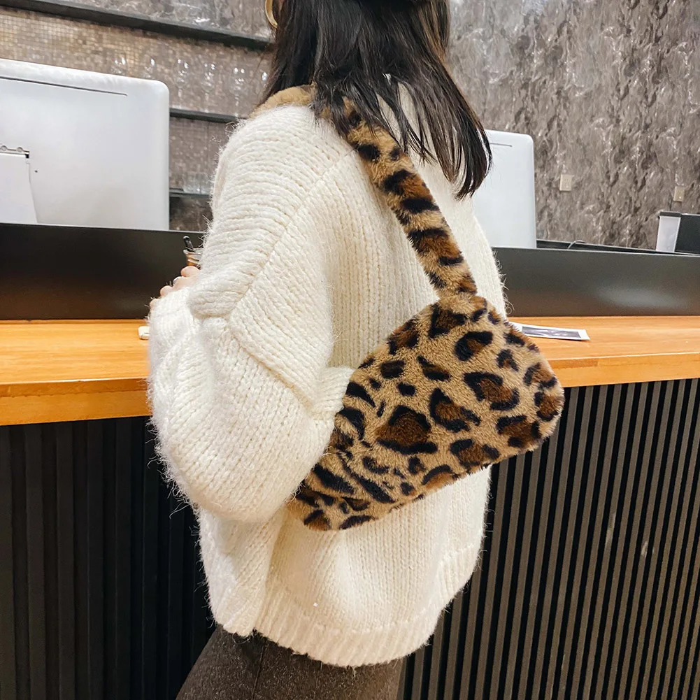 Fashion-Women-Leopard-Zebra-Pattern-Fluffy-Mini-Shoulder-Bags-Female ...