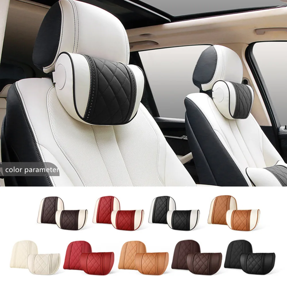 NAPPA-Leather-Car-Neck-Pillow-For-Mercedes-Maybach-S-Class-Headrest-Car ...