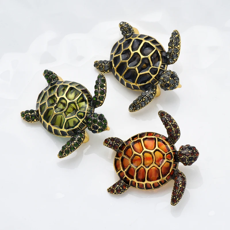 Muylinda-Enamel-Tortoise-Brooches-For-Women-Cute-Vintage-Animal ...