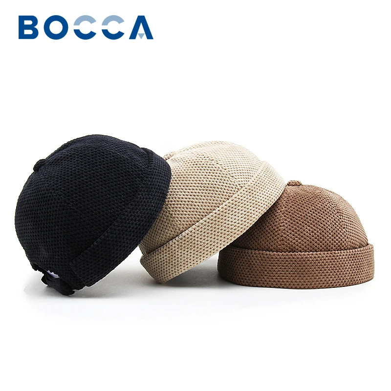 Bocca-Retro-Dome-Beanie-Hat-For-Men-And-Women-Brimless-Hats-Skullcap ...