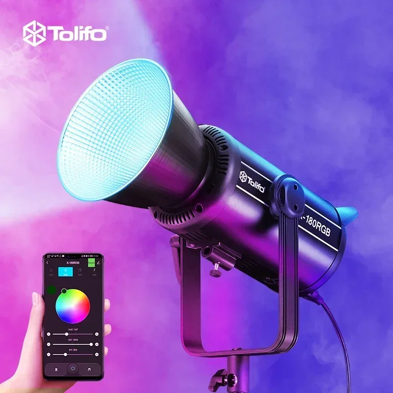 TOLIFO-X180RGB-RGB-Bi-Color-LED-Video-Studio-Light-180W-DMX ...