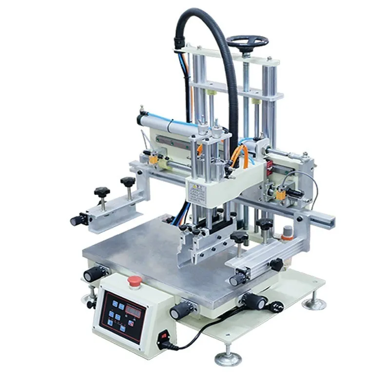 Small pneumatic screen printing machine Precision plane printing ...