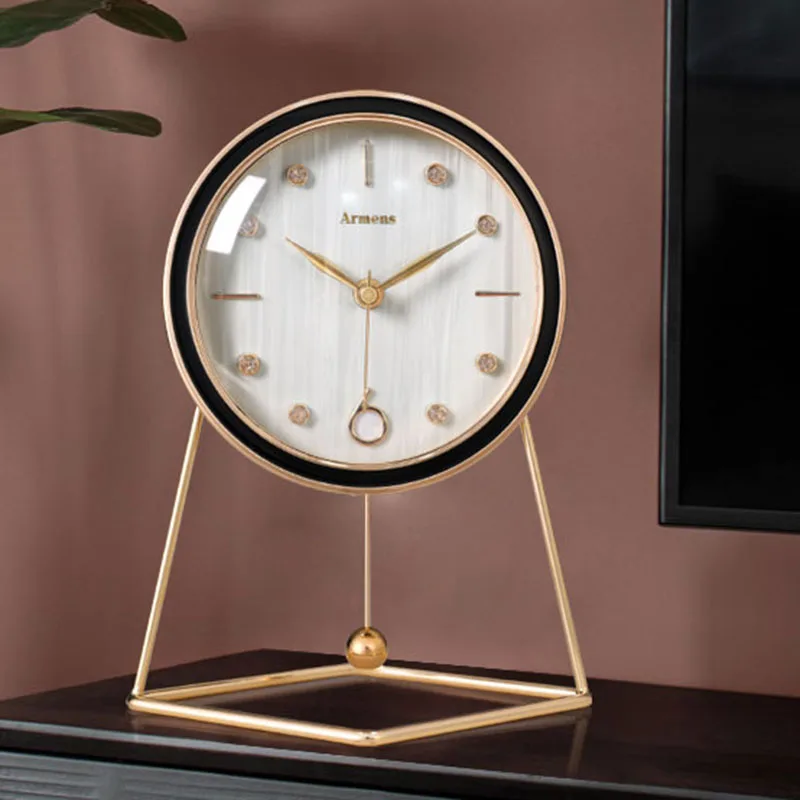 Classic Unique Industrial Wall Clock Kitchen Station Gold Metal Wall ...
