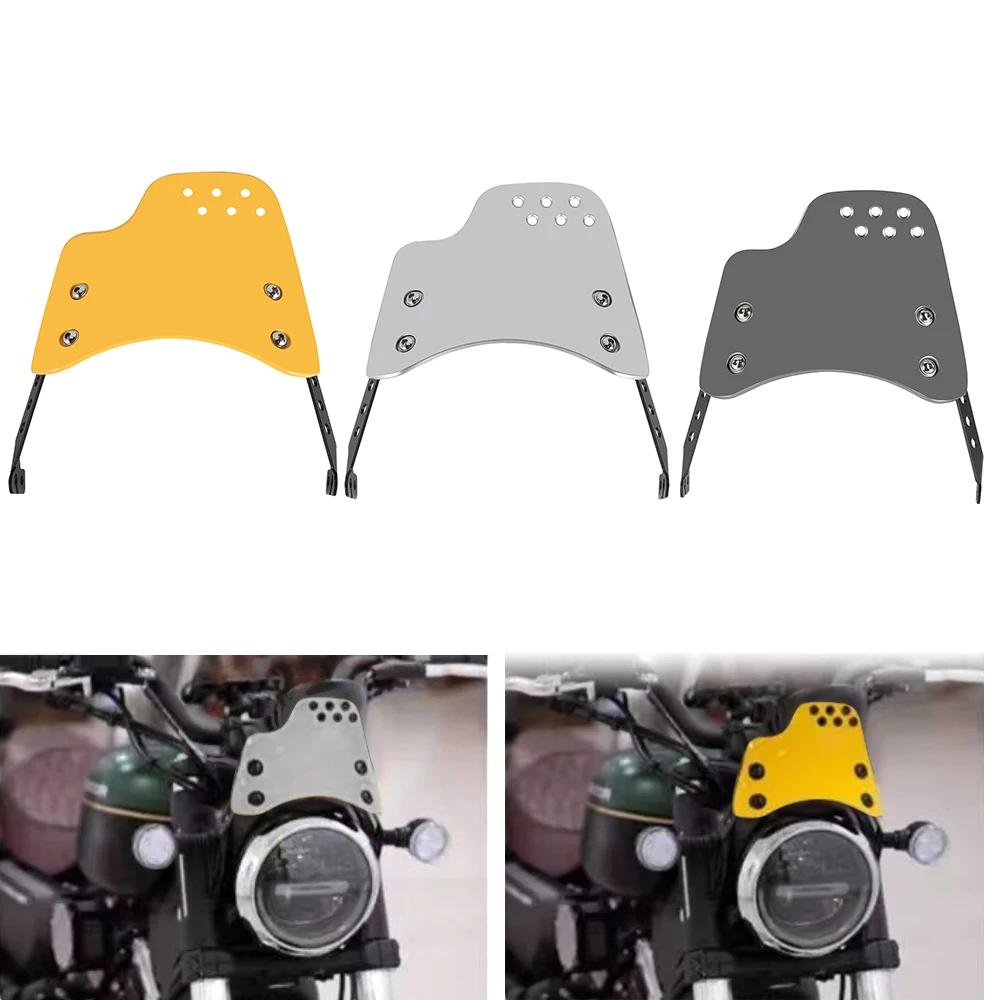 Front Motorcycle Windscreen Windshield Flyscreen Wind Shield Protection ...