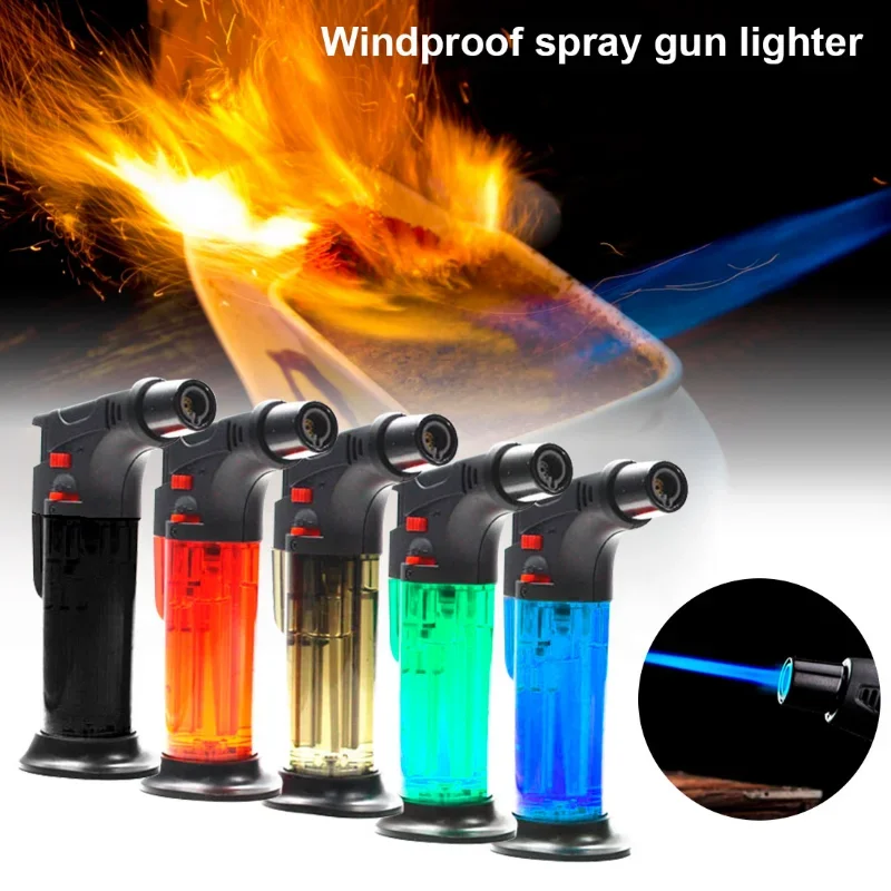 Lighter-High-jet-Flame-Butane-Gas-Lighter-torch-Refillable-Adjustable ...