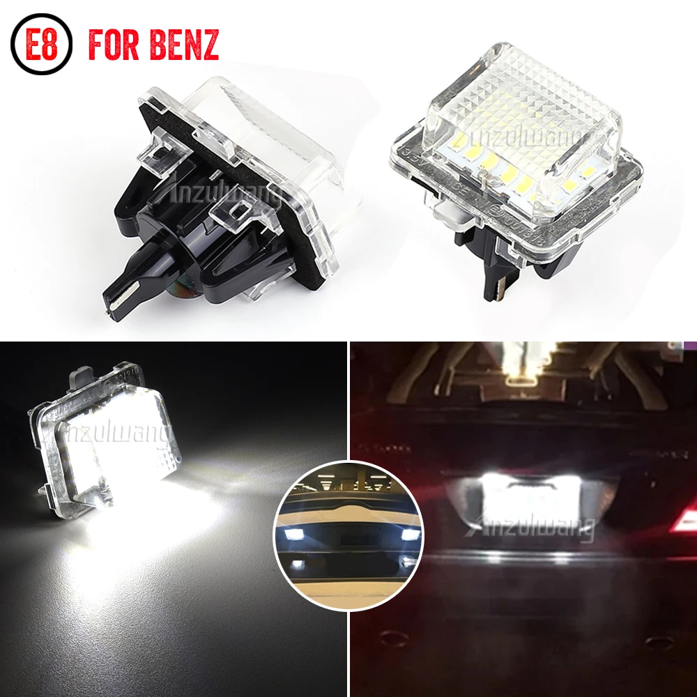 2Pcs LED Canbus Car license Plate Light Number Plate Lamp For Mercedes ...