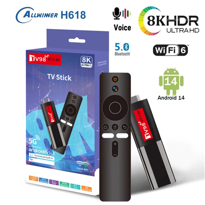 TV98-ATV-8K-TV-Stick-Android-14-ipt-Allwinner-H618-Quad-Core-8K-HDR10 ...