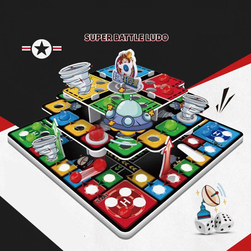 3D-Flying-Chess-Children-Puzzle-Desktop-Game-DIY-Assembly-3-layer ...