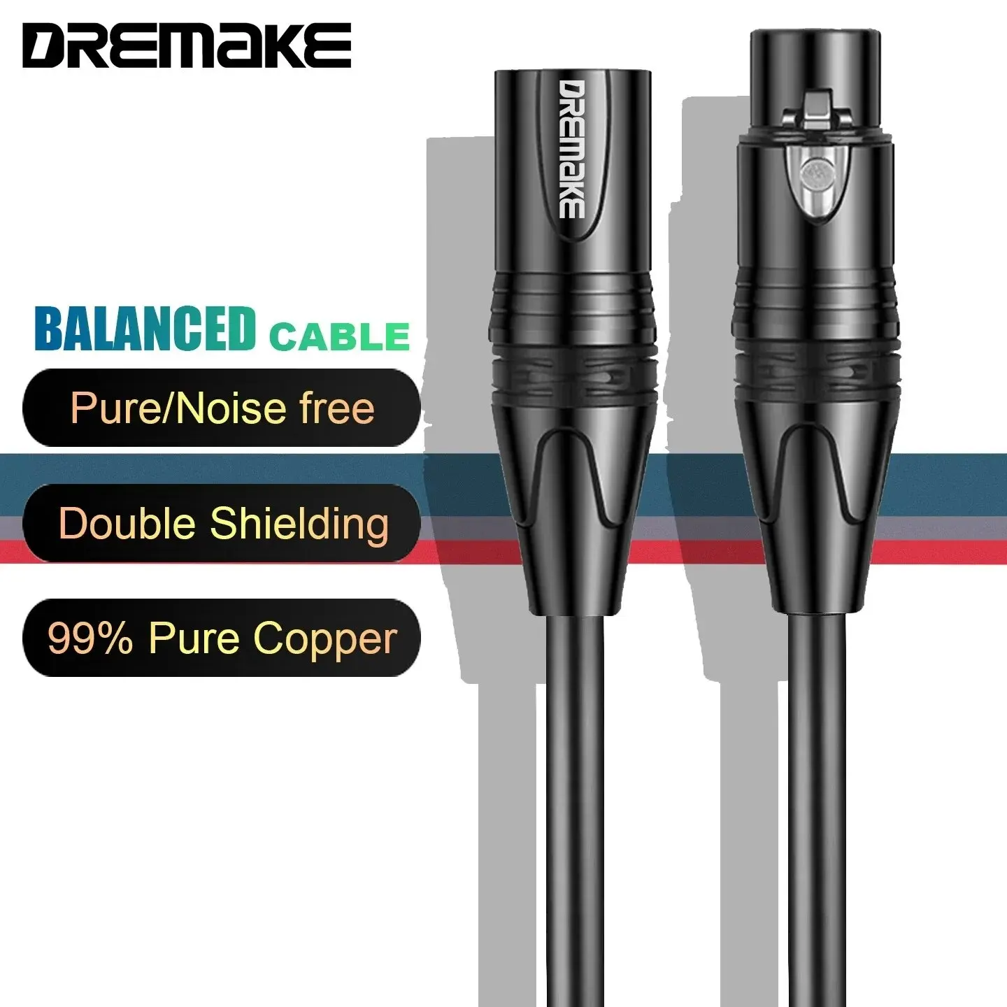Balanced-Patch-Cord-XLR-Male-to-Female-3-PIN-XLR-Microphone-Cable-for ...