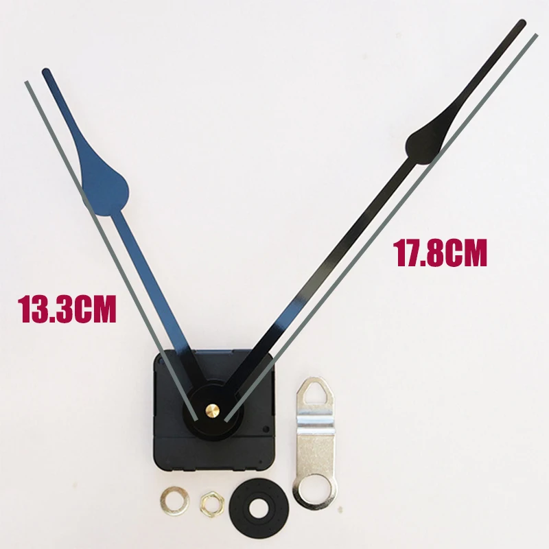 Silent-Large-Wall-Clock-Movement-High-Torque-with-Long-Metal-Needles ...