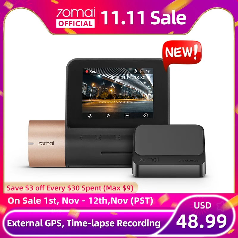 70mai Dash Cam Lite 2'' Lcd Screen 1080p Resolution 70mai Lite Car Cam ...