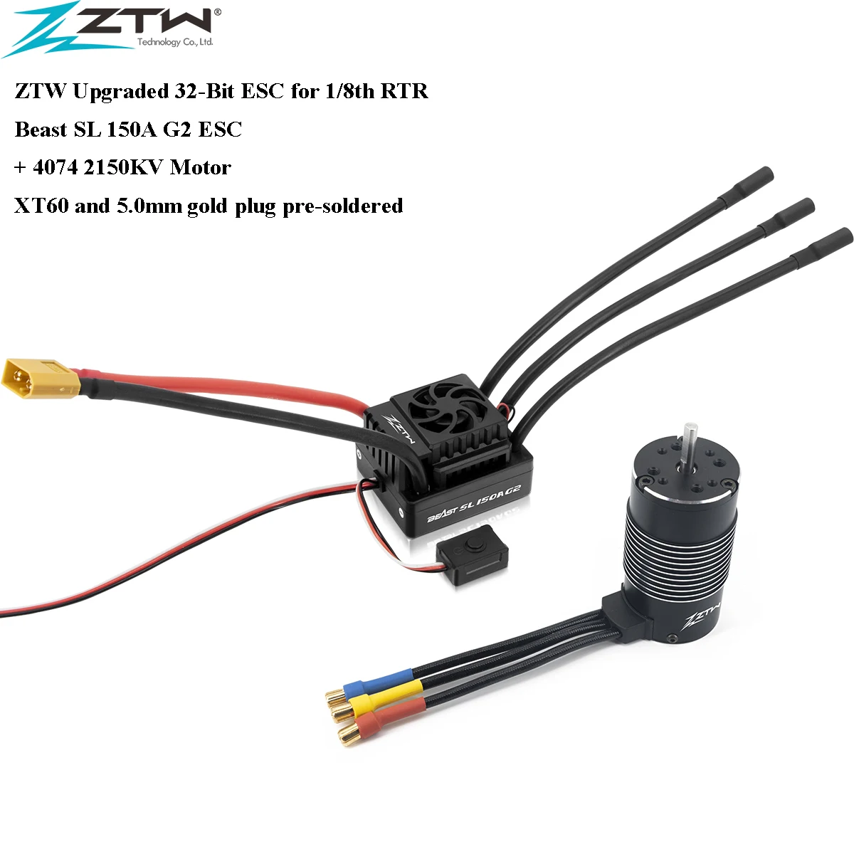 ZTW Upgraded 32-Bit Beast G2 150A ESC 6V/7.4V 6A BEC Brushless Speed ...