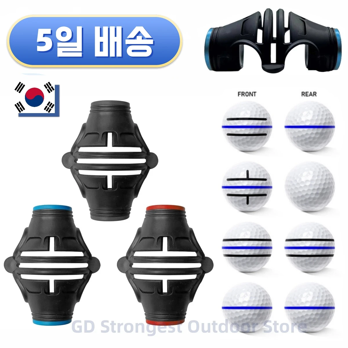 골프 공 마커 퍼팅 연습 도구 볼마커 골프 공 마크 펜 키트 템플릿 정렬 퍼터 마킹 라이너 골프용품 악세사리 360 도