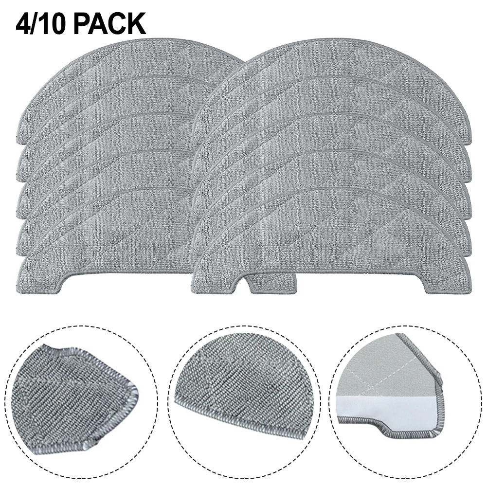 10/4PCS Washable Microfiber Mop Cloth Kit Seamlessly Attaches For ABIR ...