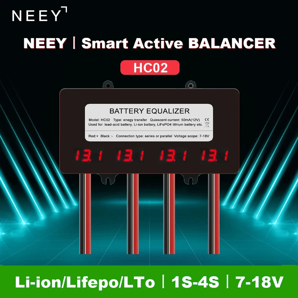 NEEY-Smart-48V-Battery-Balancer-BMS-Lifepo4-Active-Equalizer-Connected ...
