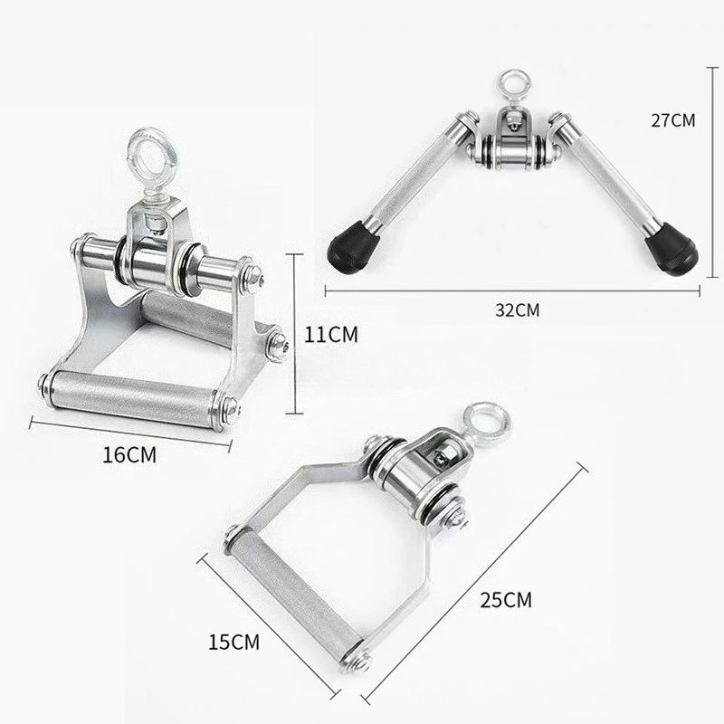 Rotatable LAT Pull Down Grips D/V-Shaped Bar - Home Gym Cable Machine ...