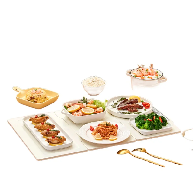 Splicing and folding warm dish board, hot dish board, food insulation ...