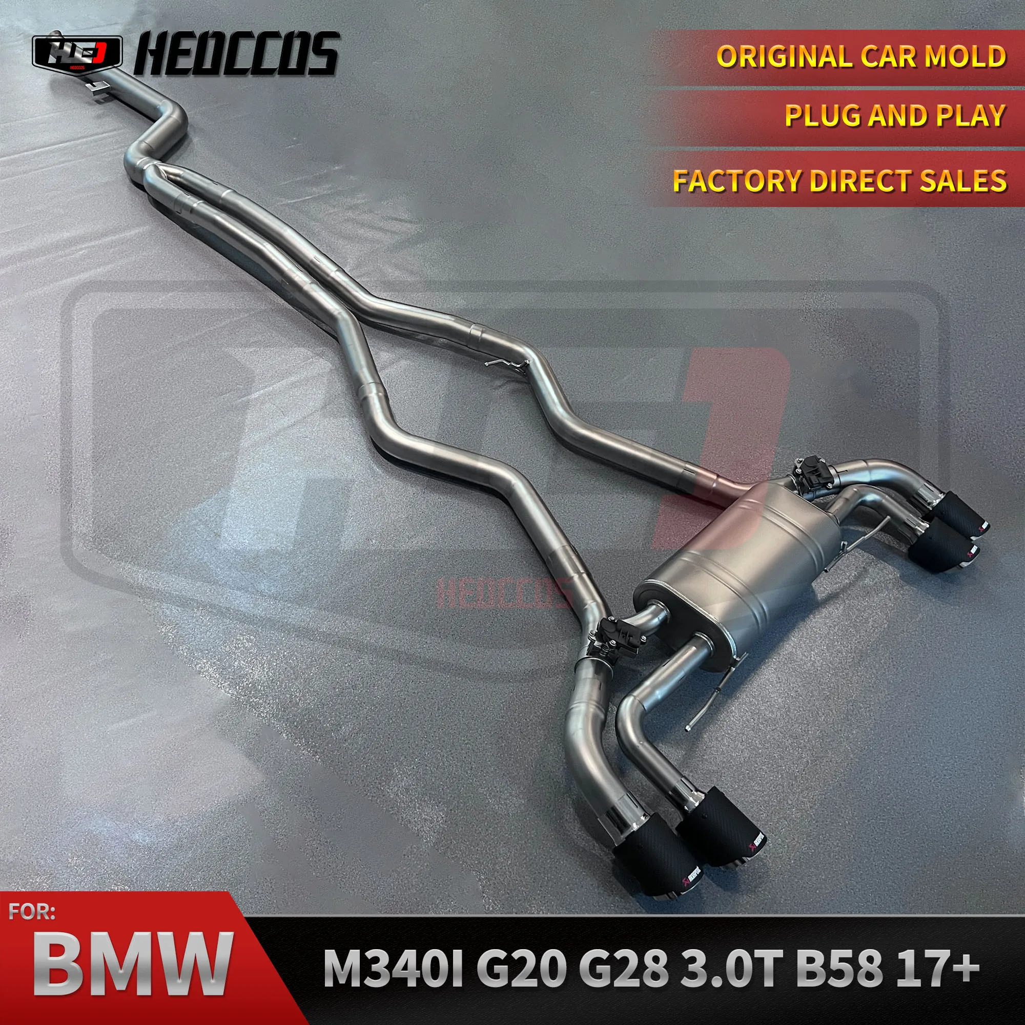 HEO For BMW B58 G20 M340/M340i 3.0T Ss304 Valved Muffler Valvetronic ...