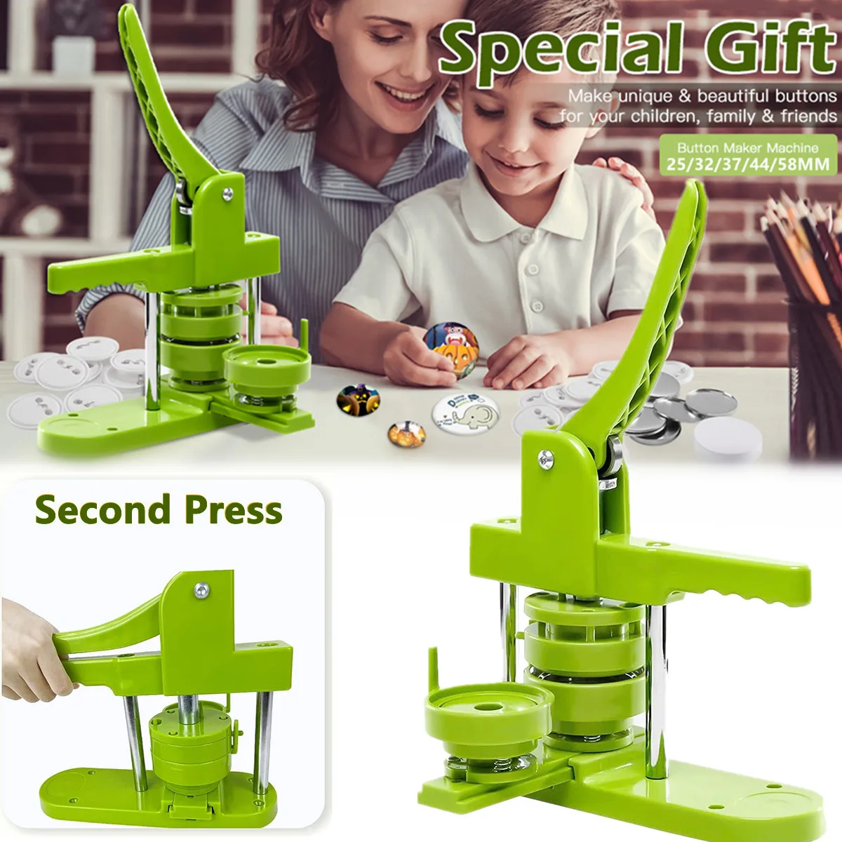 DIY-Emblema-Button-Maker-Machine-M-quina-da-Imprensa-do-Bot-o-do ...