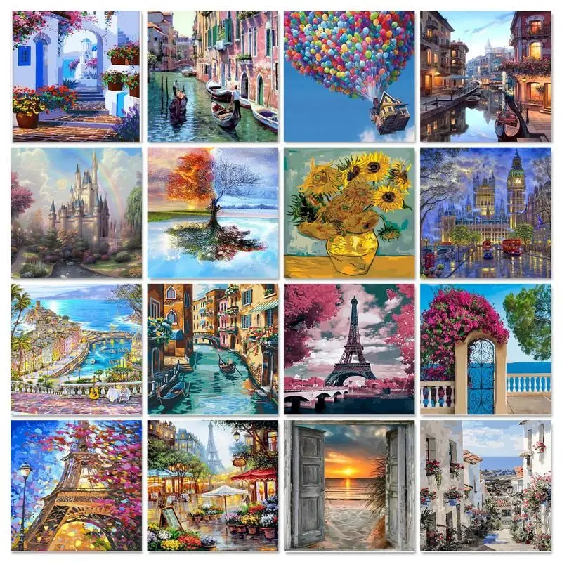 GATYZTORY-City-Paisagem-Acr-lico-Paint-Set-para-adultos-Kits-DIY ...