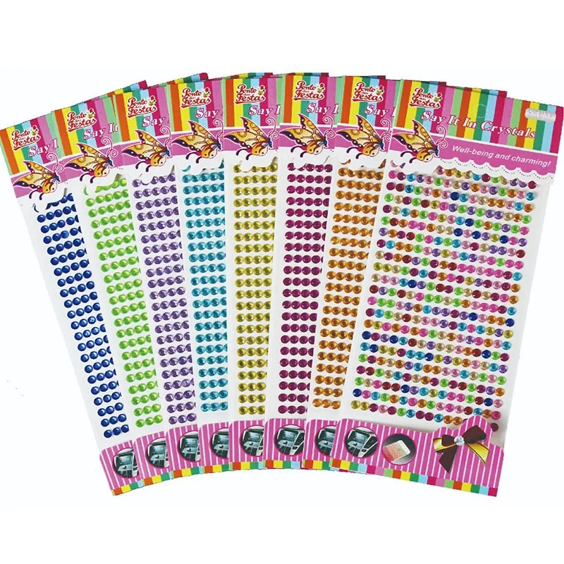 750pcs-6mm-Self-Adhesive-Acrylic-Sticker-Tape-Craft-Glitter-Gem ...