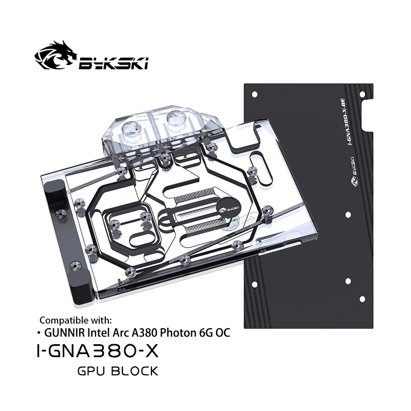 Bykski tarjeta gráfica de I GNA380 X, bloque de agua para GUNNIR Intel Arc A380, fotón 6G ...
