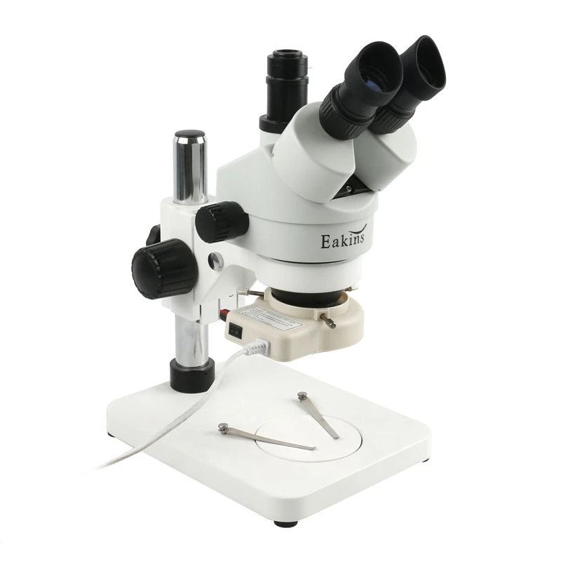 7x-45x Continuous Zoom Trinocular Stereo Microscope Metal Stand 56 Led ...