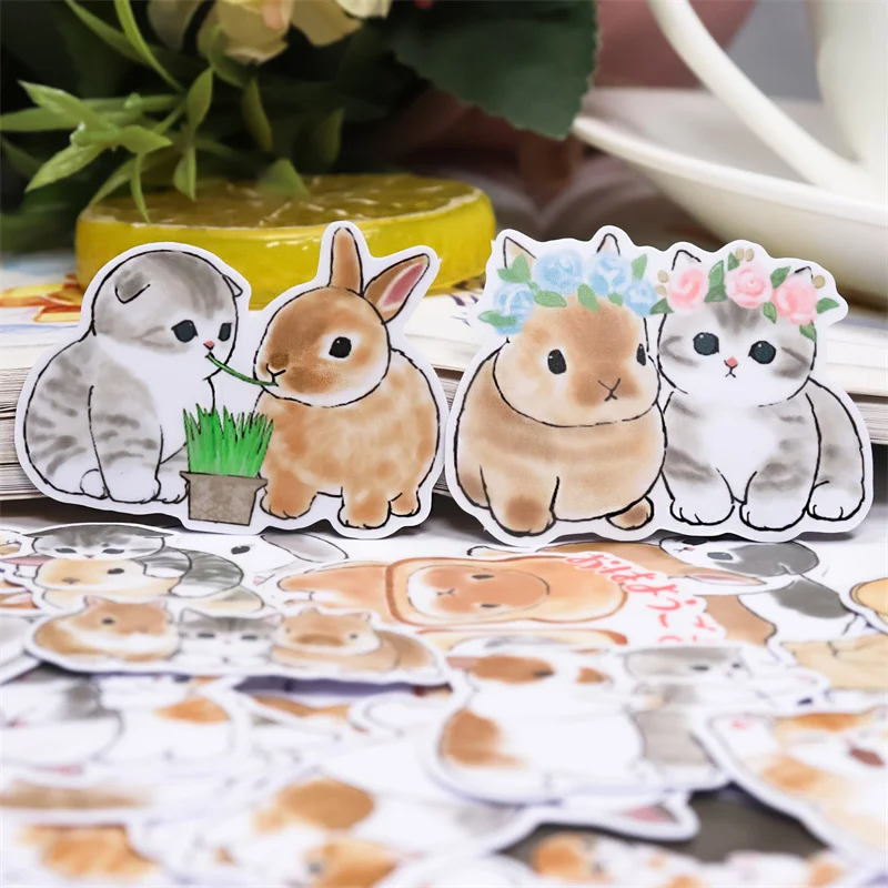 38 Stuks Schattige Kawaii Konijn Stickers Voor Telefoon Auto Label ...